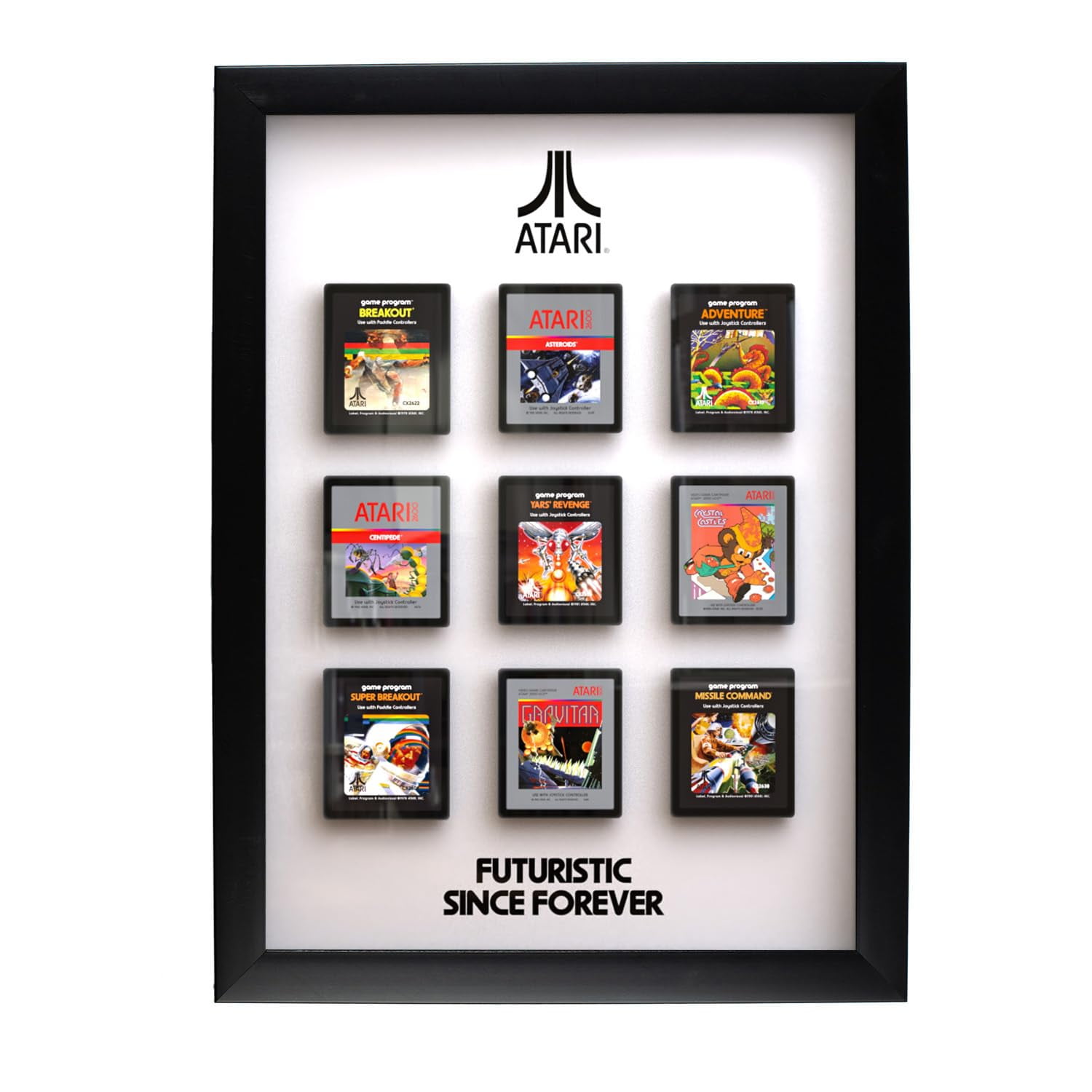 Official Atari 3D Gaming Wall Art, Authentic Cartridges Collection for ...