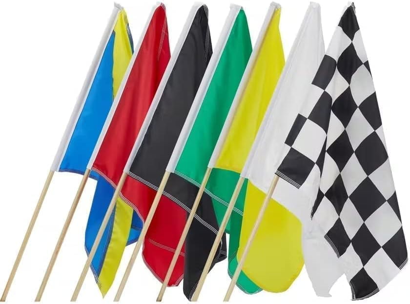 Official Auto Racing Flag Set - Set of 7 Flags - 24 x 30 inch Printed ...