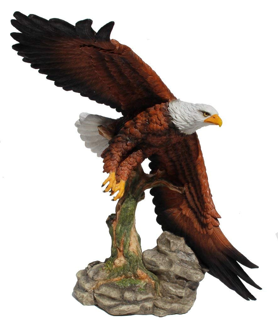 Official Bird of the USA Majestic Flying Bald Eagle 15 3/8 Inch Stone ...