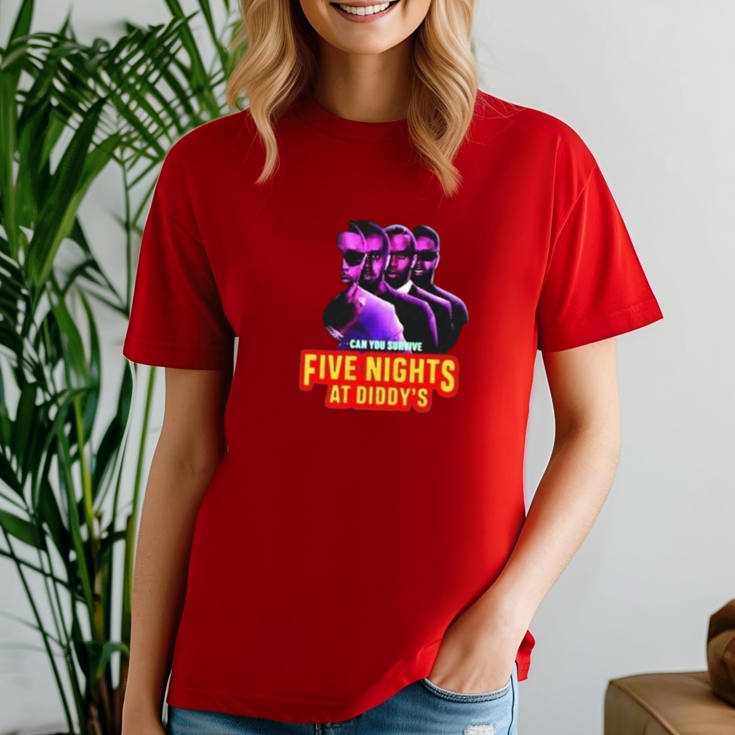 Official Can You Survive Five Nights At Diddys Shirt Dat128 2207ustee