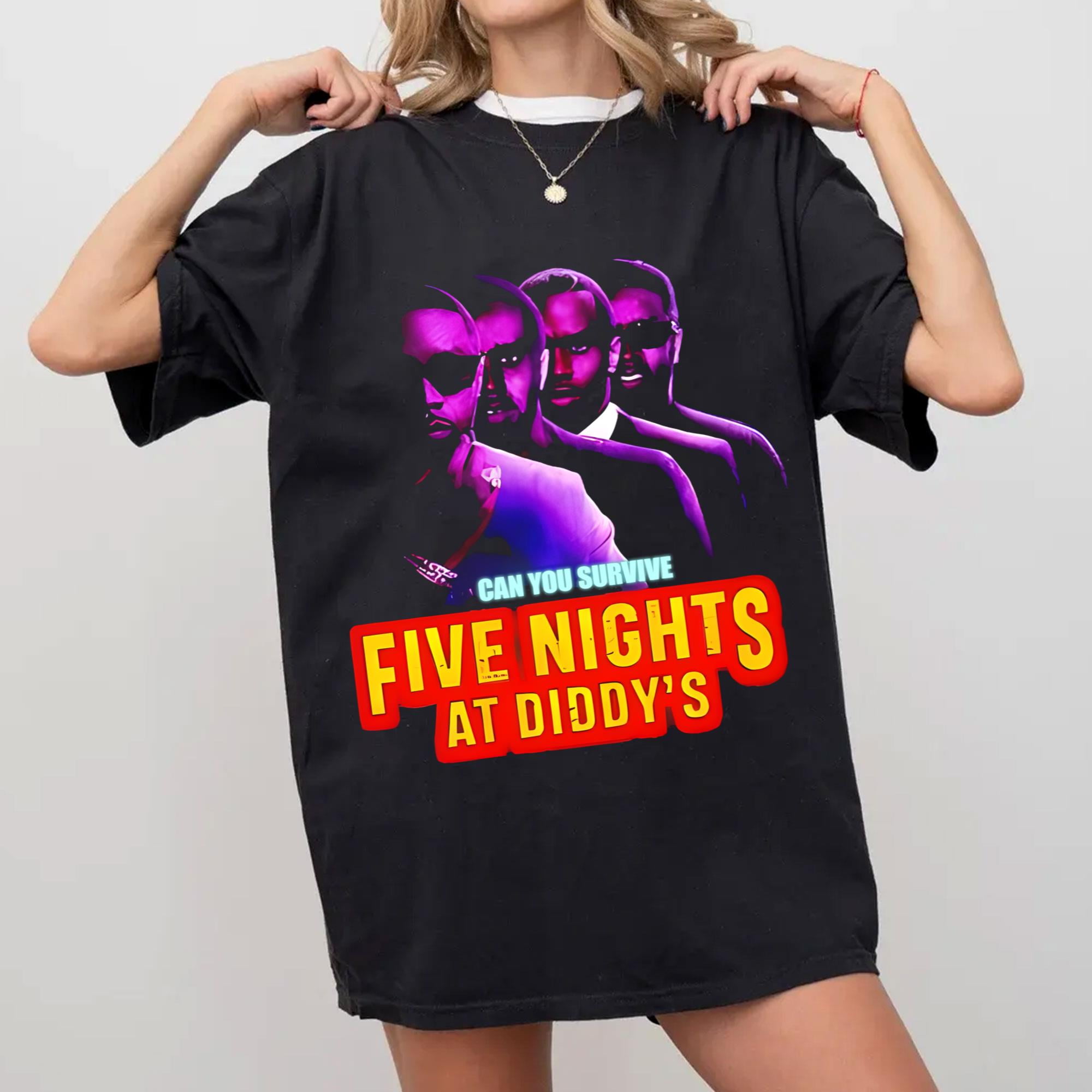 Official Can You Survive Five Nights At Diddys Unisex T Shirt