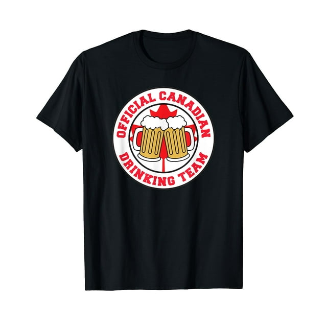 Official Canadian Drinking Team Flag of Canada Beer Funny T-Shirt ...
