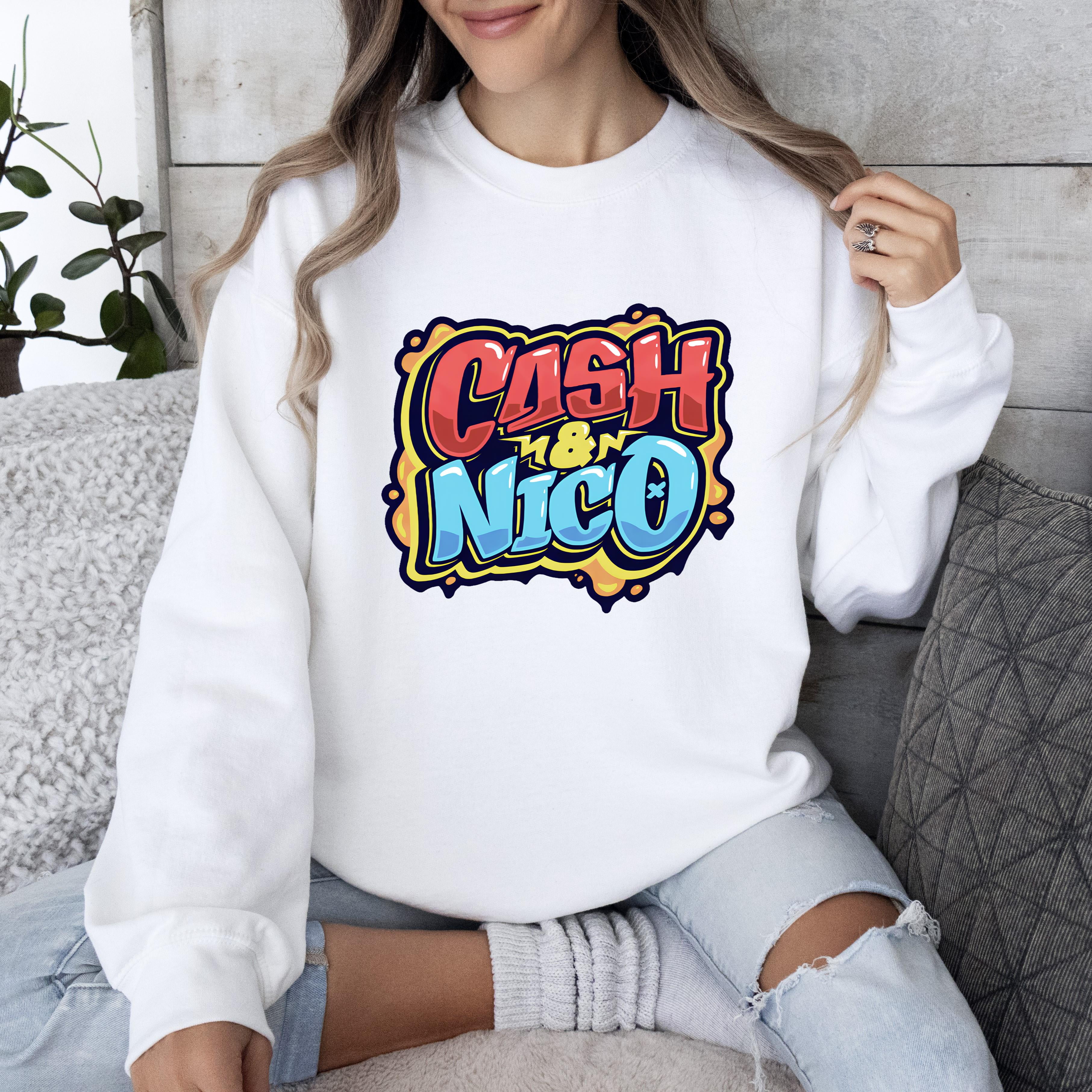 Official Cash & Nico 2024 Graphic SWEATSHIRT, Trendy & Stylish Tee for Fans, Show Your Support ...