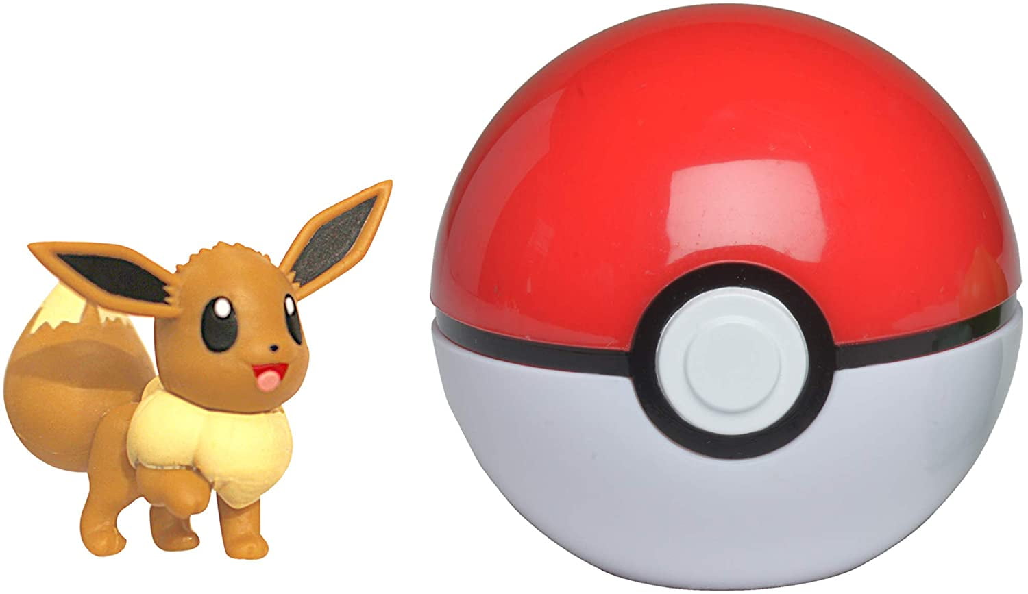 Official Eevee Clip and Go, Comes with Eevee Action Figure and Poké ...