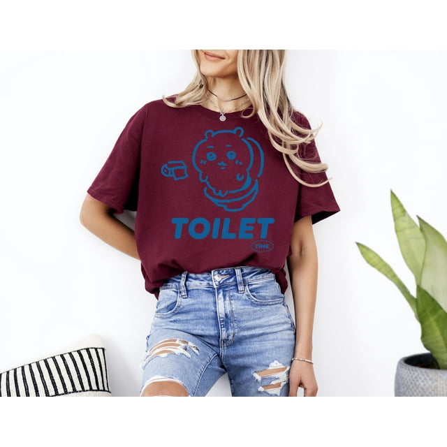 Official Emirichu Chiikawa Toilet Time T Shirt Cute And Fun For Fans Of Emirichu And Chiikawa