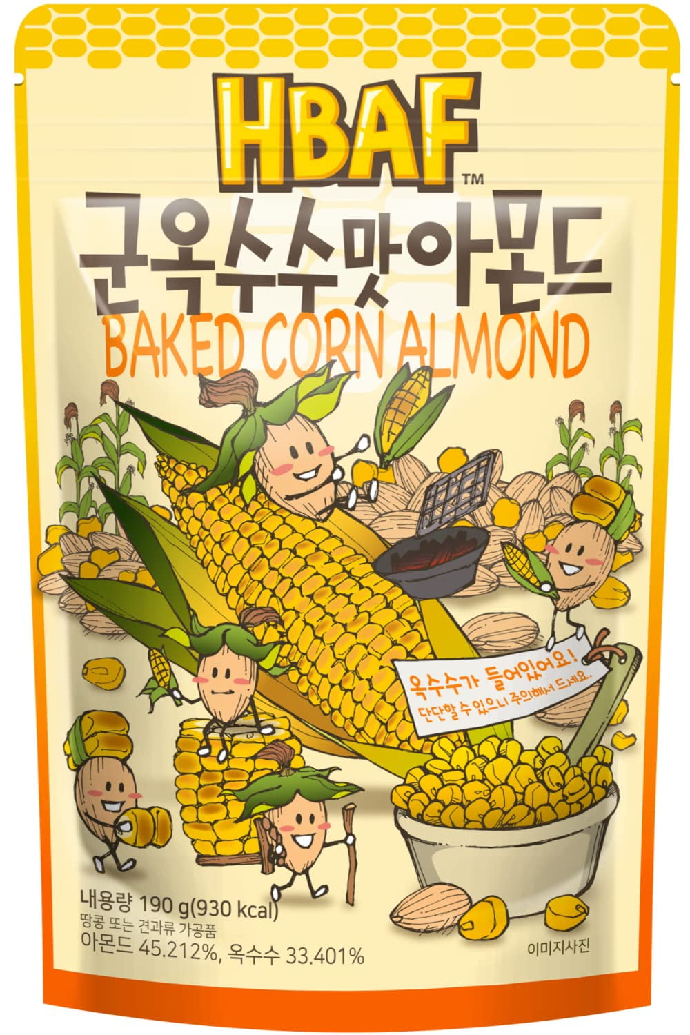 [Official Gilim HBAF] Korean XEF1 Baked Corn Crunchy Almonds Gluten ...