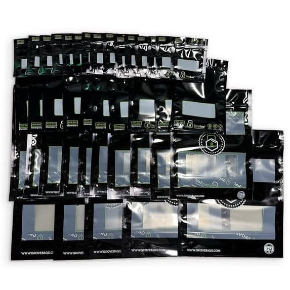 Official Grove Bags 1/4lb 10-pack - Terploc Pouches - Walmart.com