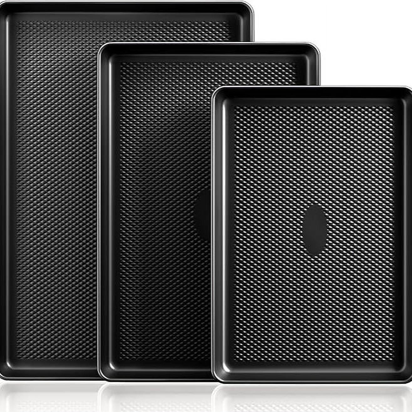 [Official] HONGBAKE Diamond-Texture Baking Sheet Pan Set, Non-Stick ...