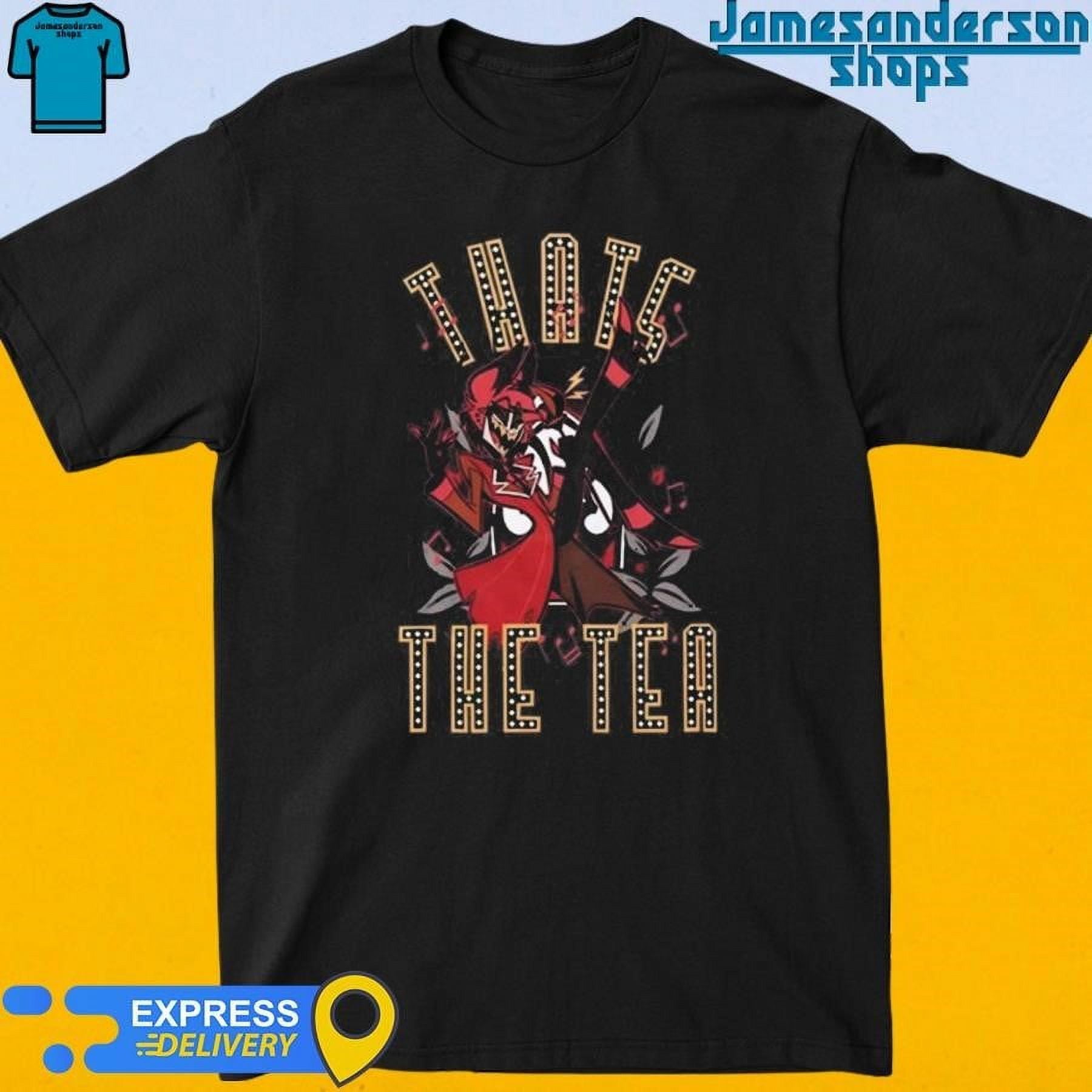 Official Hot Topic Hazbin Hotel Alastor Thats The Tea Shirt - Walmart.com