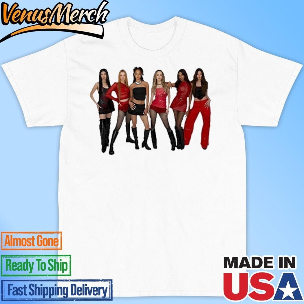 Official Katseye Red Photo Katseye Touch T-shirt - Walmart.com