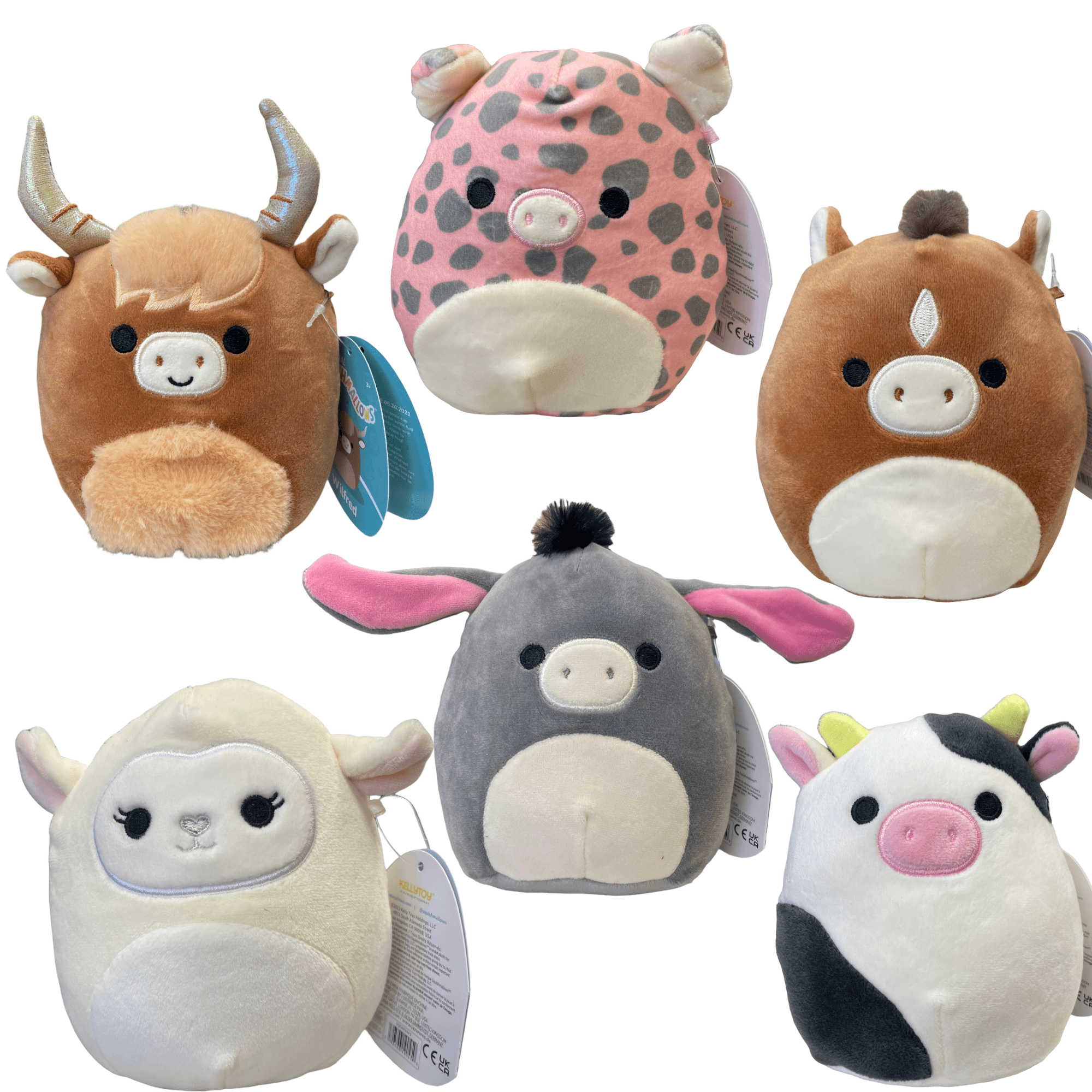 Official KellyToy Squishmallows 5-inch Farm Squad - 6 Squishmallows ...