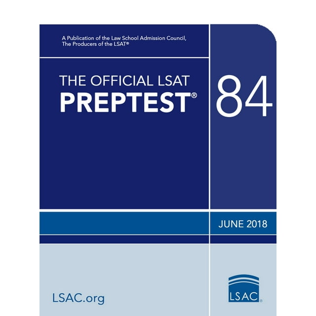 Official LSAT PrepTest: The Official LSAT Preptest 84 (Paperback ...