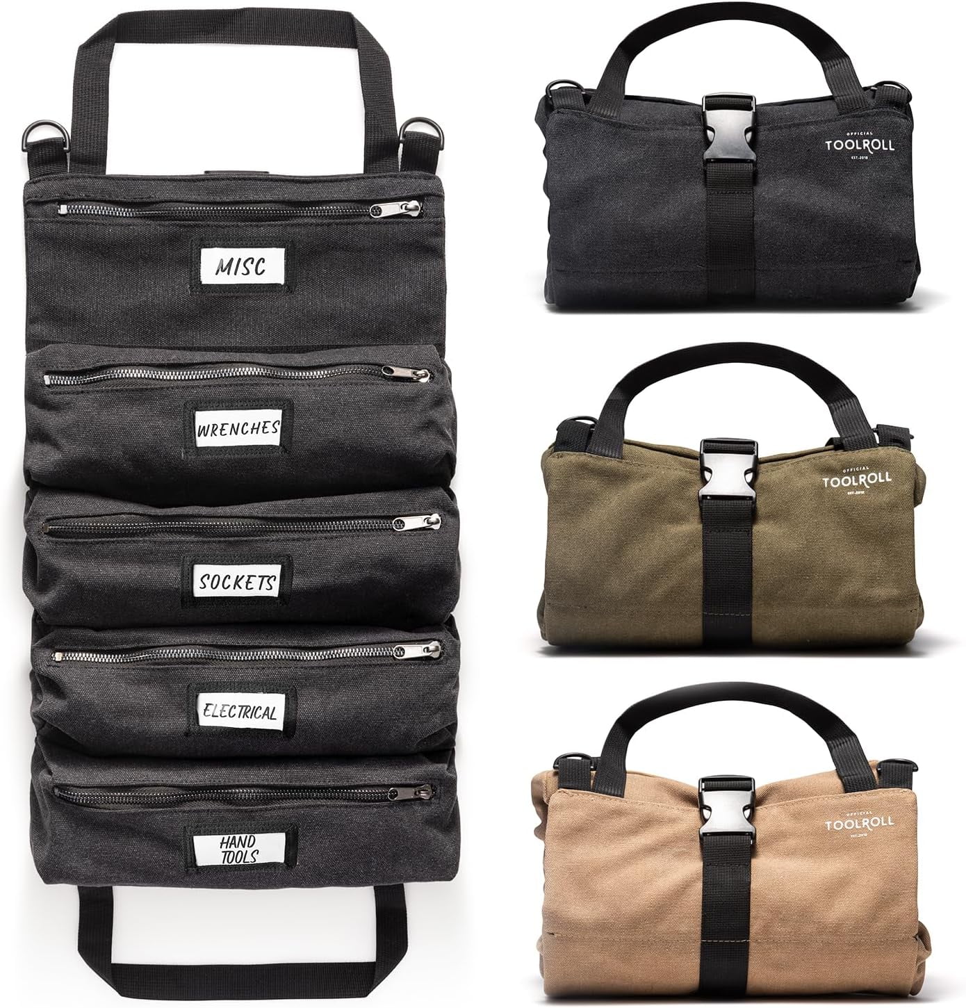 Official Legacy Tool Roll Bag - Easy to Carry 5-Pocket Roll Up Tool Bag ...