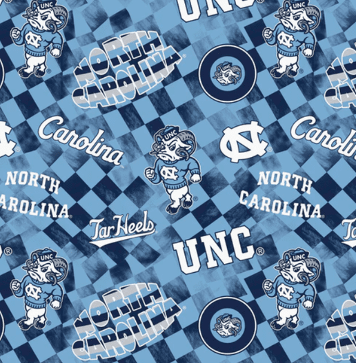 Official Licensed NCAA University of North Carolina Check Allover ...