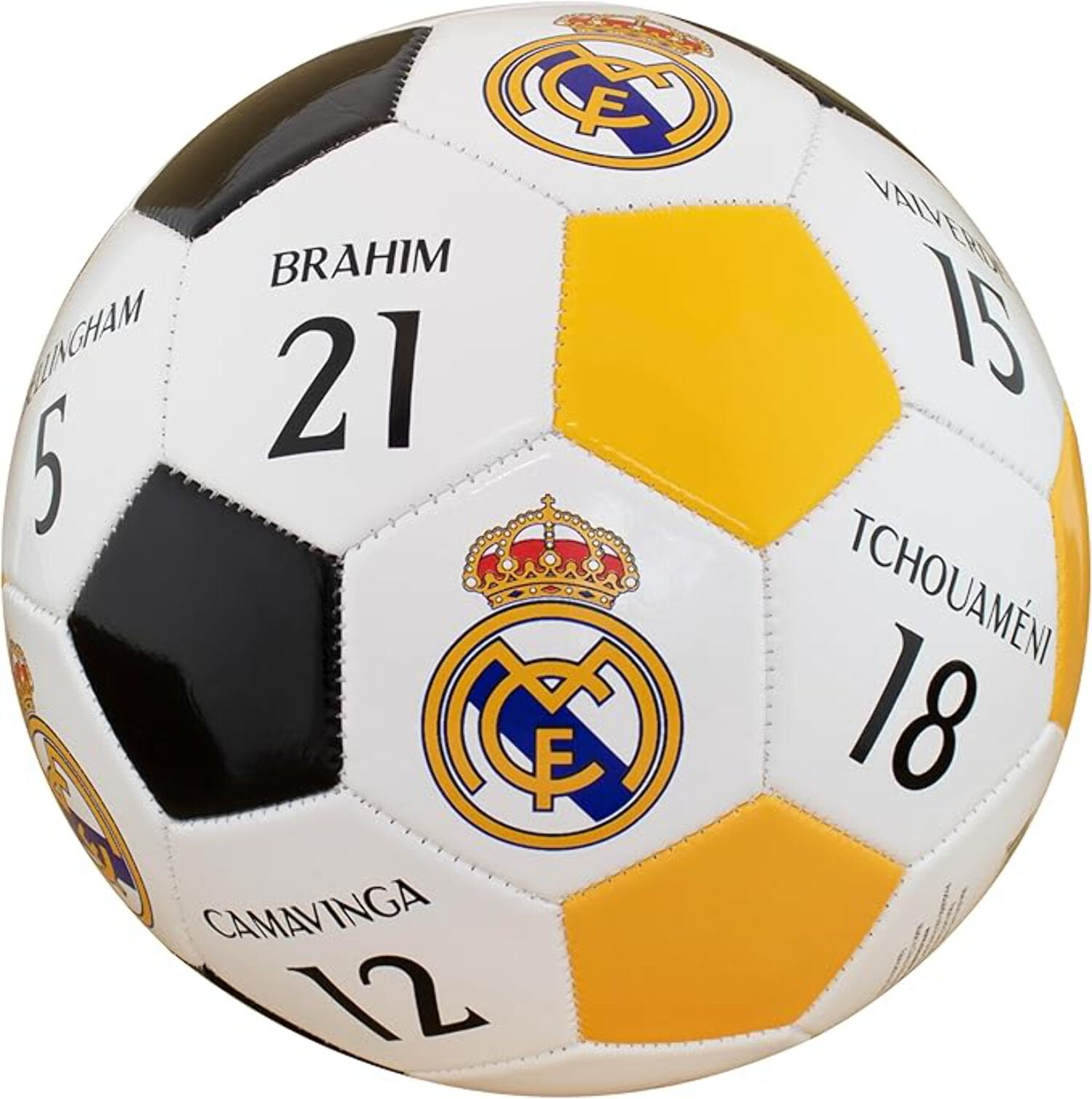 Official Licensed Real Madrid with Players' Names Numbers Soccer Ball ...