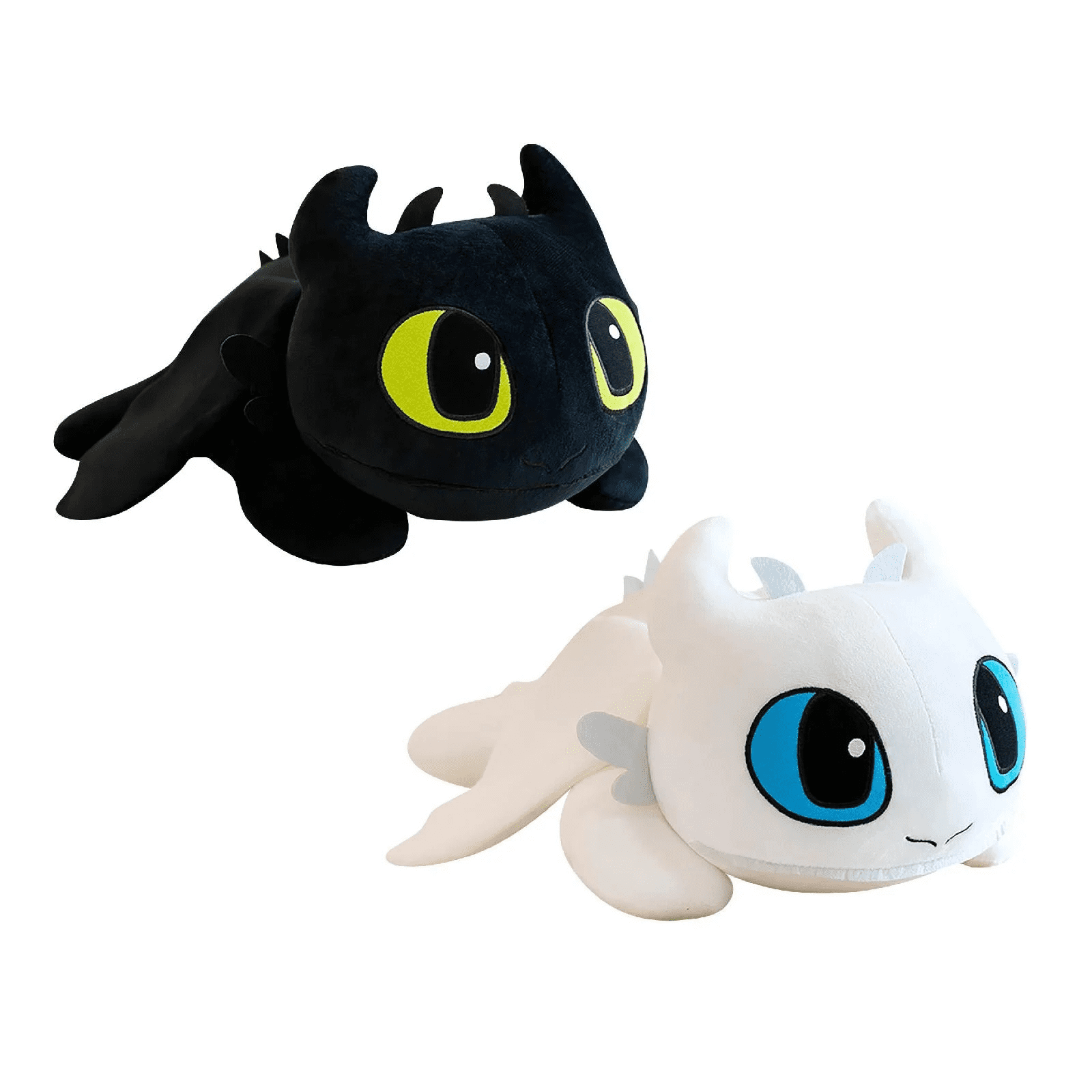 Official Light Fury & Toothless Night Fury Plush – How to Train Your ...