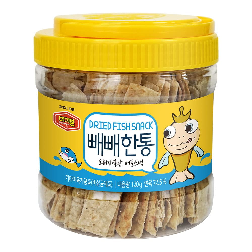 [Official MURGERBON] Korean Dried RRF12 Fish Snack, Chewy Texture, Perfect Party Sized Tub for ...