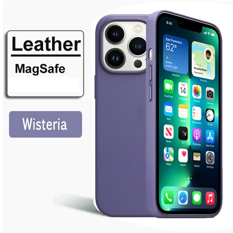 Official MagSafe Leather Case Apple iPhone 16 Pro Max 13 12 14 15 Plus ...