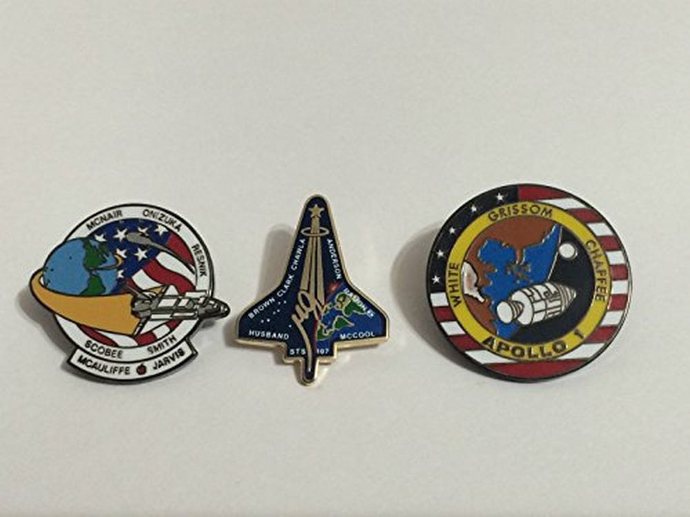 Official Nasa Space Program Fallen Heroes Pin Set Apollo Shuttle Apollo ...