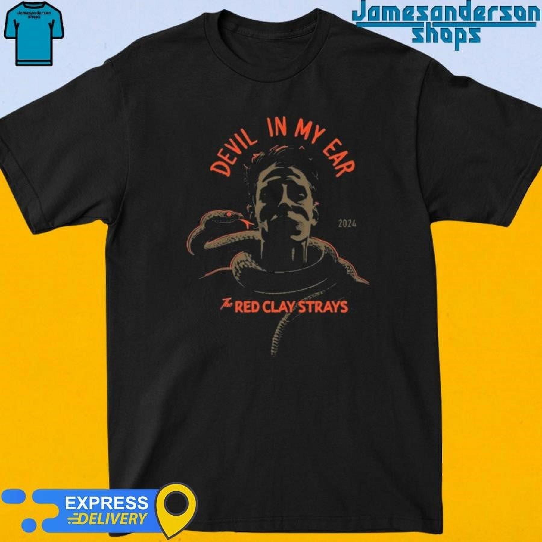 Official New Red Clay Strays Devil In My Ear Shirt - Walmart.com