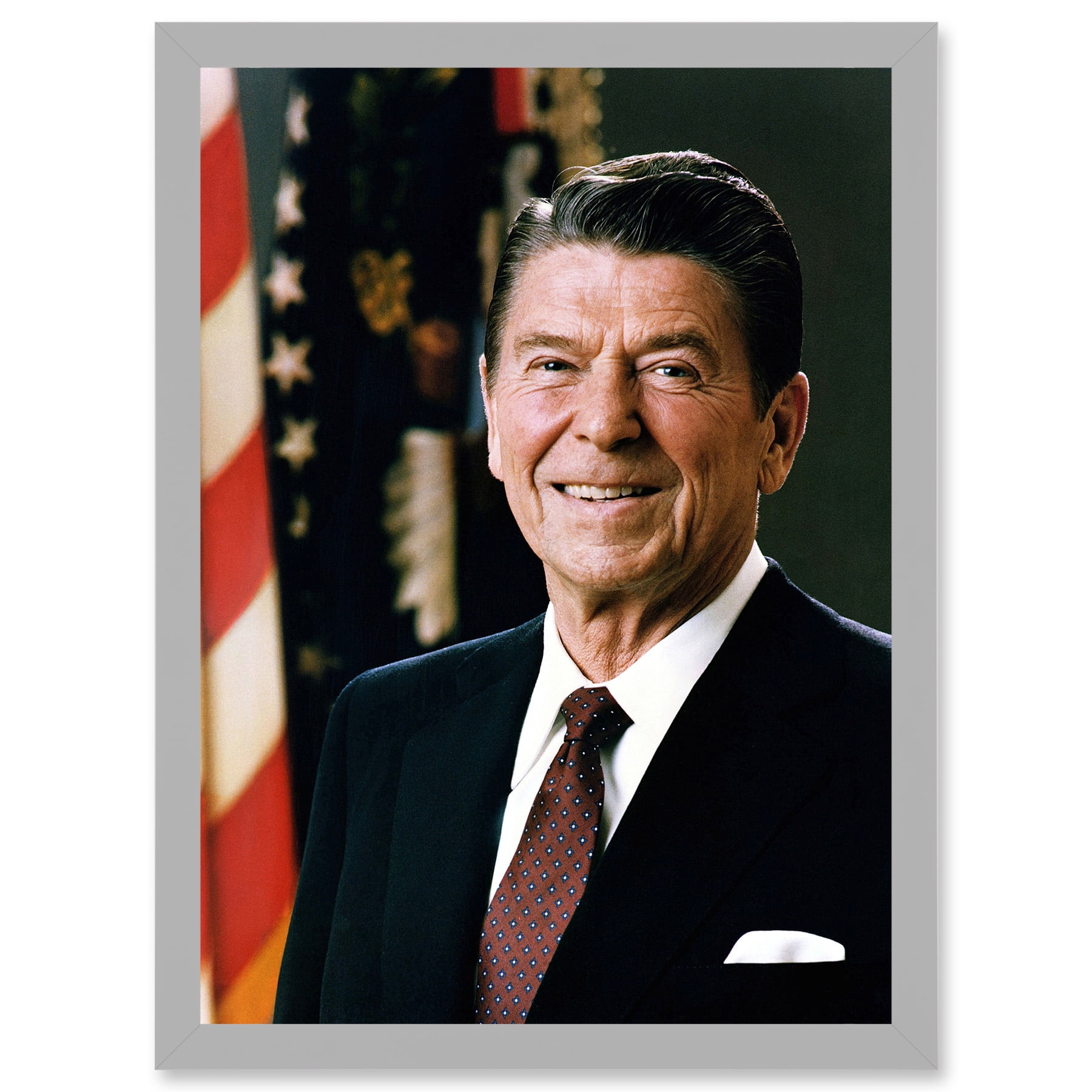 Official Portrait US President Ronald Reagan Photo Artwork Framed Wall ...