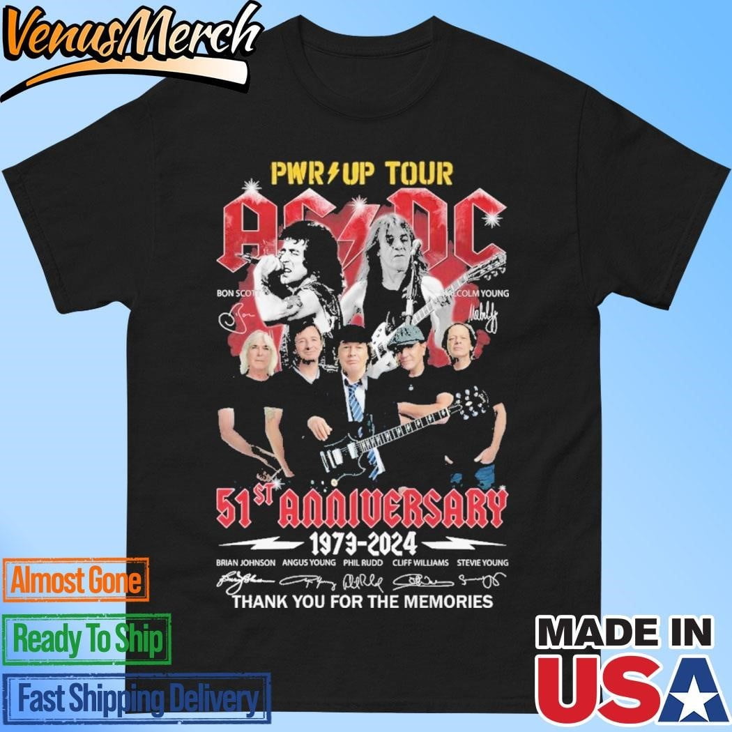 Official Pwr Up Tour Ac Dc 51st Anniversary 1973-2024 Signature Thank ...