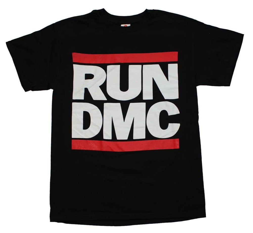 Official RUN DMC Official Classic Logo Black Short Sleeve Graphic Tee ...