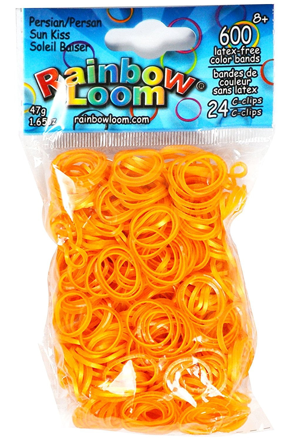 Official Rainbow Loom 600 Persian Sun Kiss Refill Bands w/ C Clip ...