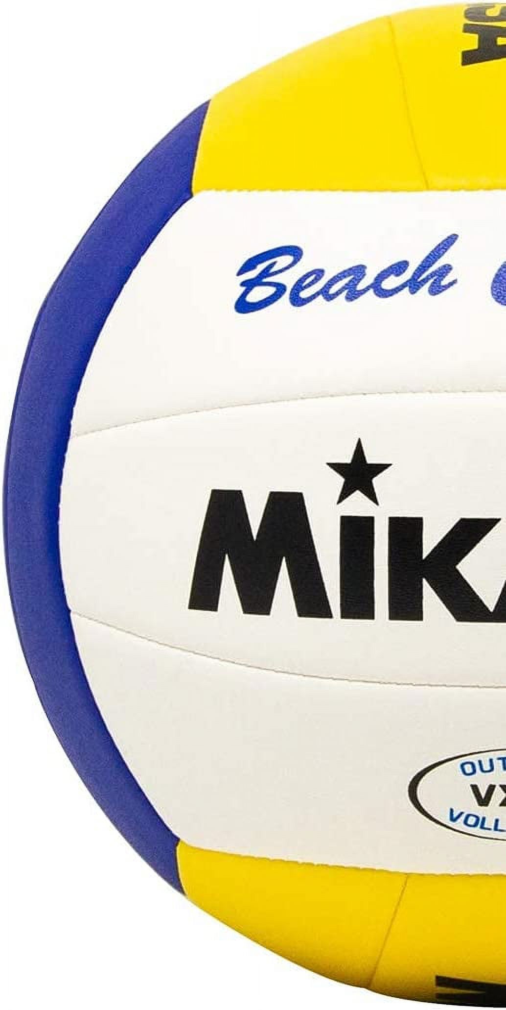 Official Size Beach Volleyball with 3 Color Panel Design - White/Blue ...
