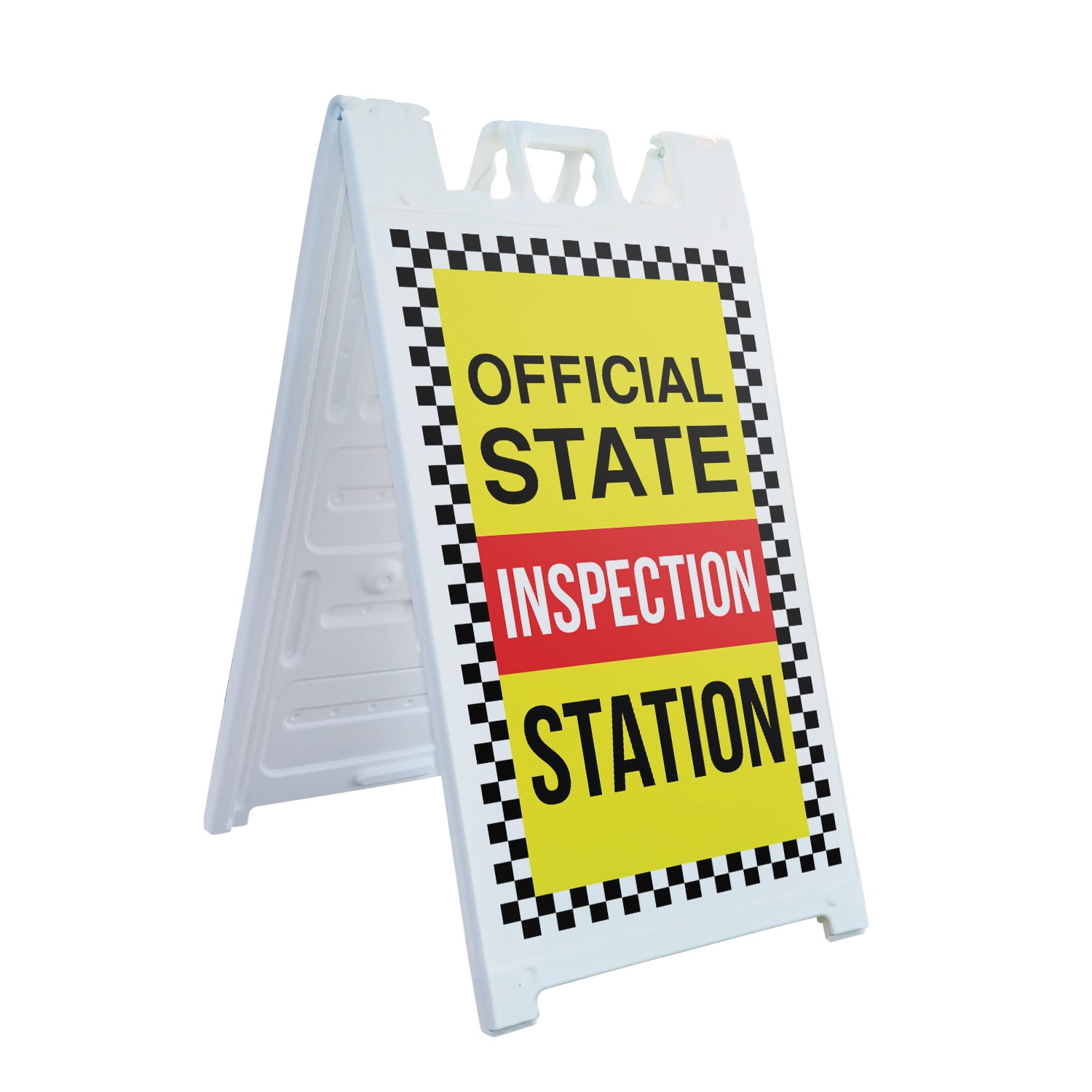 Official State Inspection Station 24" x 36" Double Sided A-Frame ...