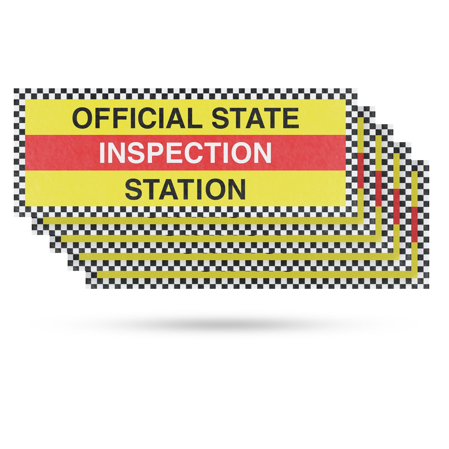 Official State Inspection Station Vinyl Decal 5 Pack of 24 Inch x 9 ...