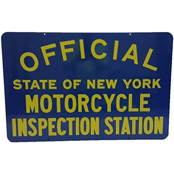Official State of New York Motorcycle Inspection Station Sign - Walmart.com