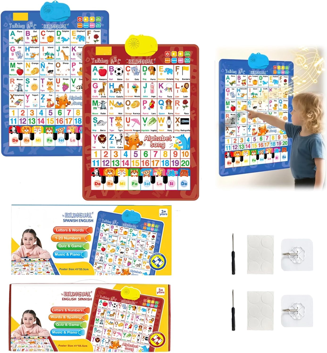 Official Talking Wall Chart for Students, English & Spanish Bilingual ...
