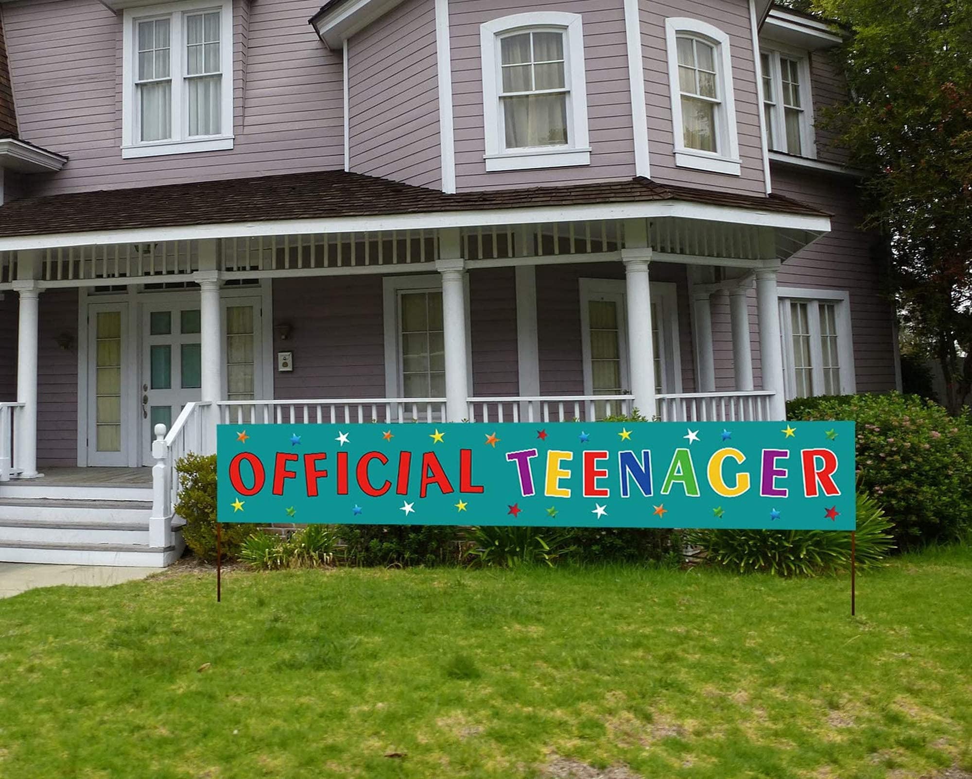 Official Teenager Banner for Indoor Outdoor Yard Happy 13th Birthday ...