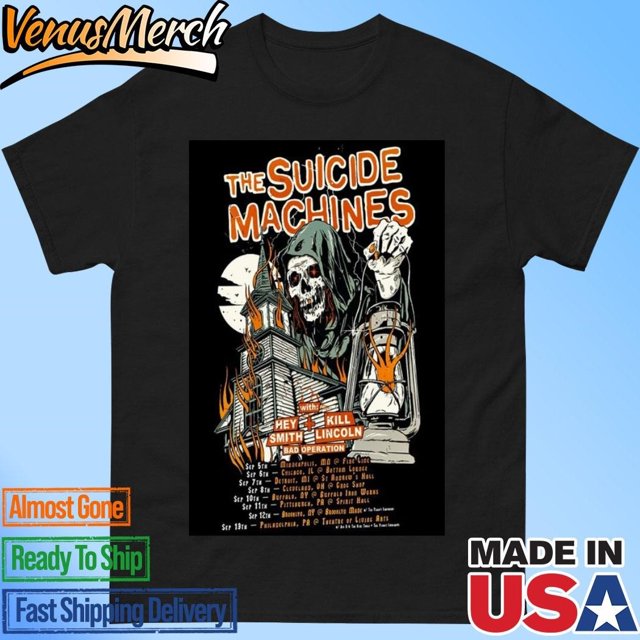 Official The Suicide Machines September Tour 2024 Poster Shirt ...