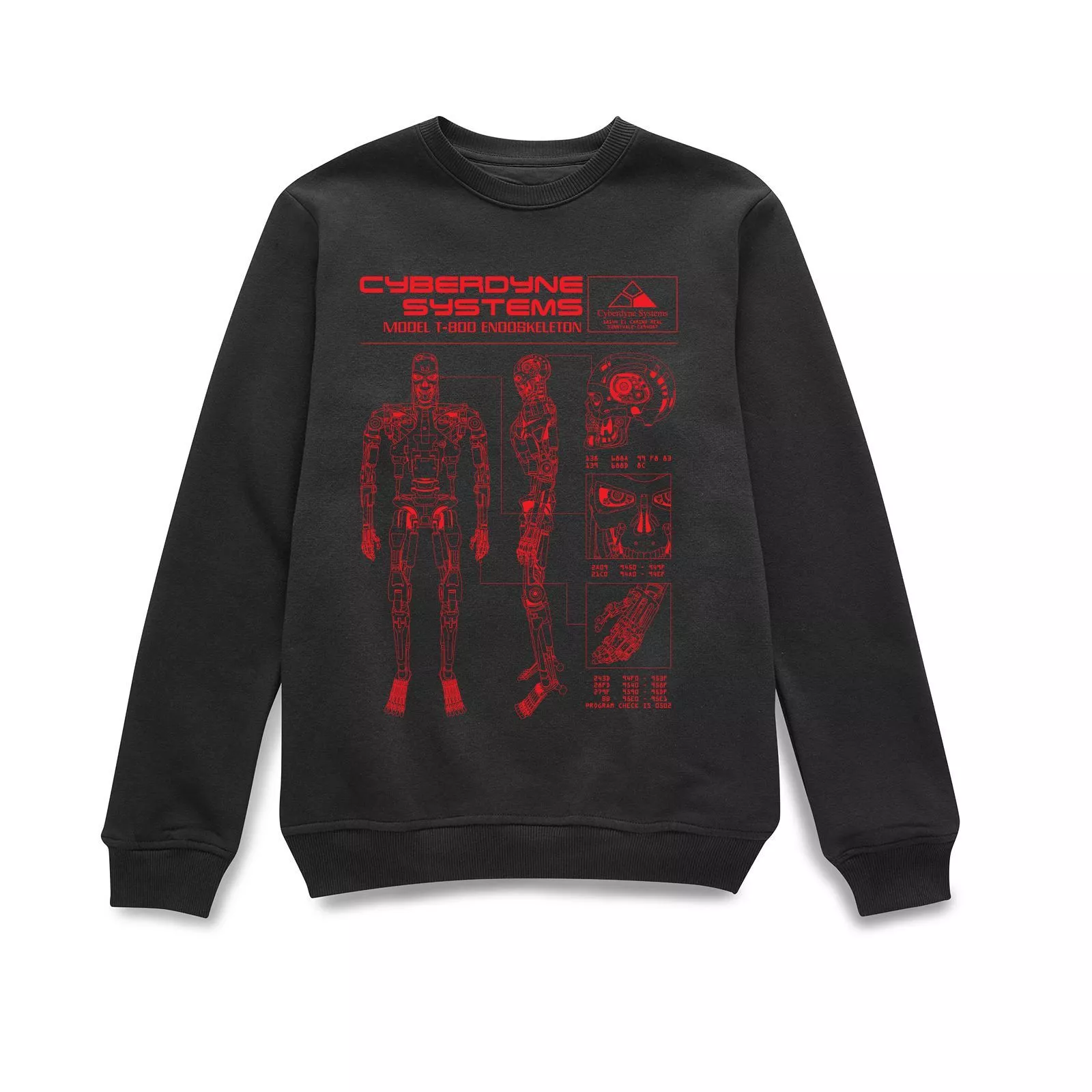 Official The Terminator 'T-800 Schematic' SweatshirtIconic Movie Merch ...