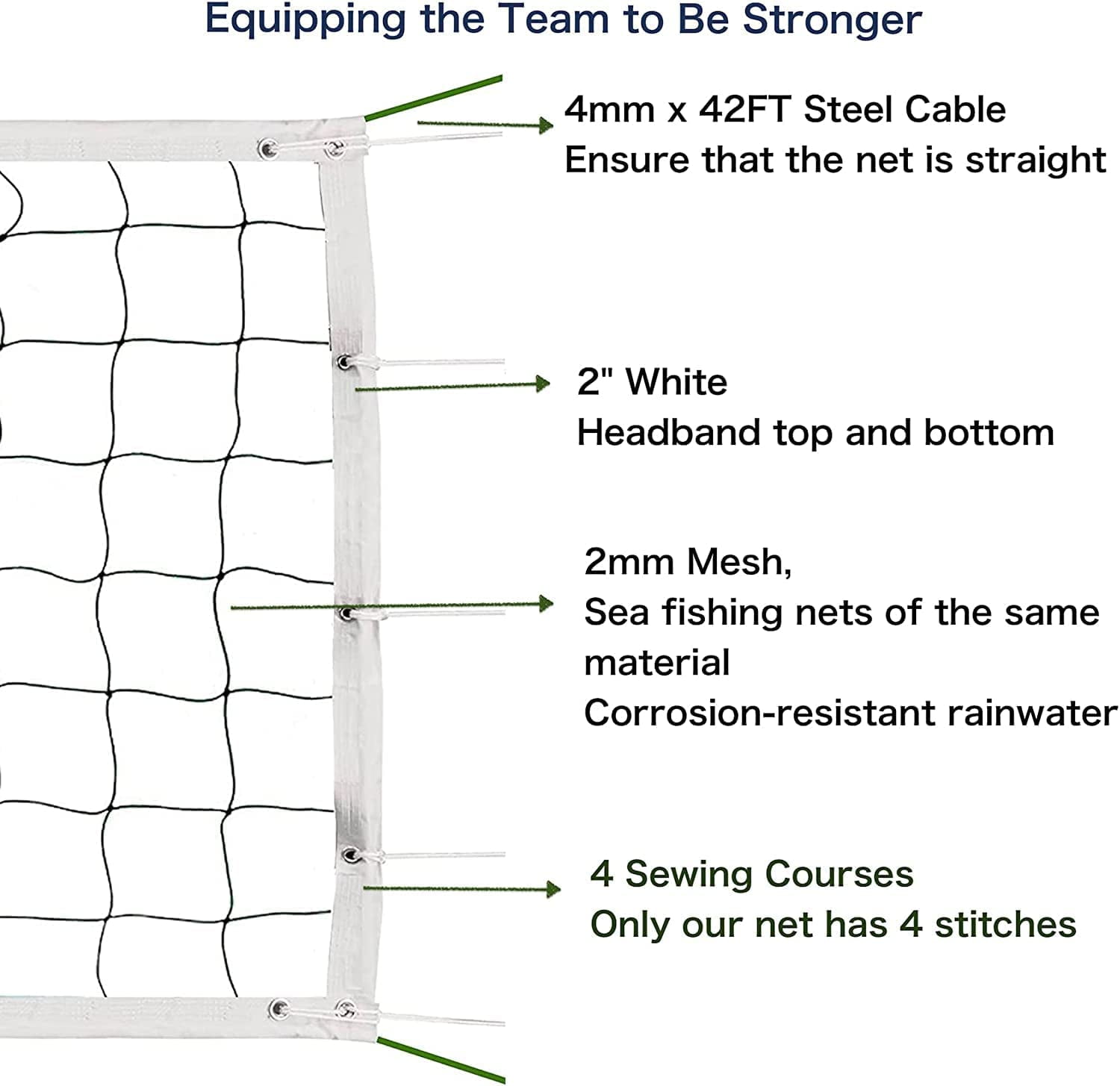 Official Tournament Sized Volleyball Net in| Outdoor with 2 Aircraft ...