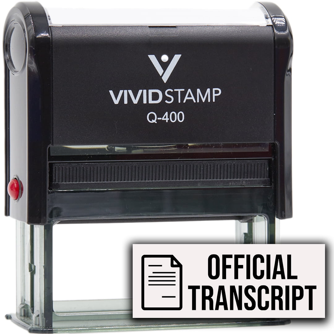 Official Transcript (Paper) Self Inking Rubber Stamp (Black Ink) - Q ...