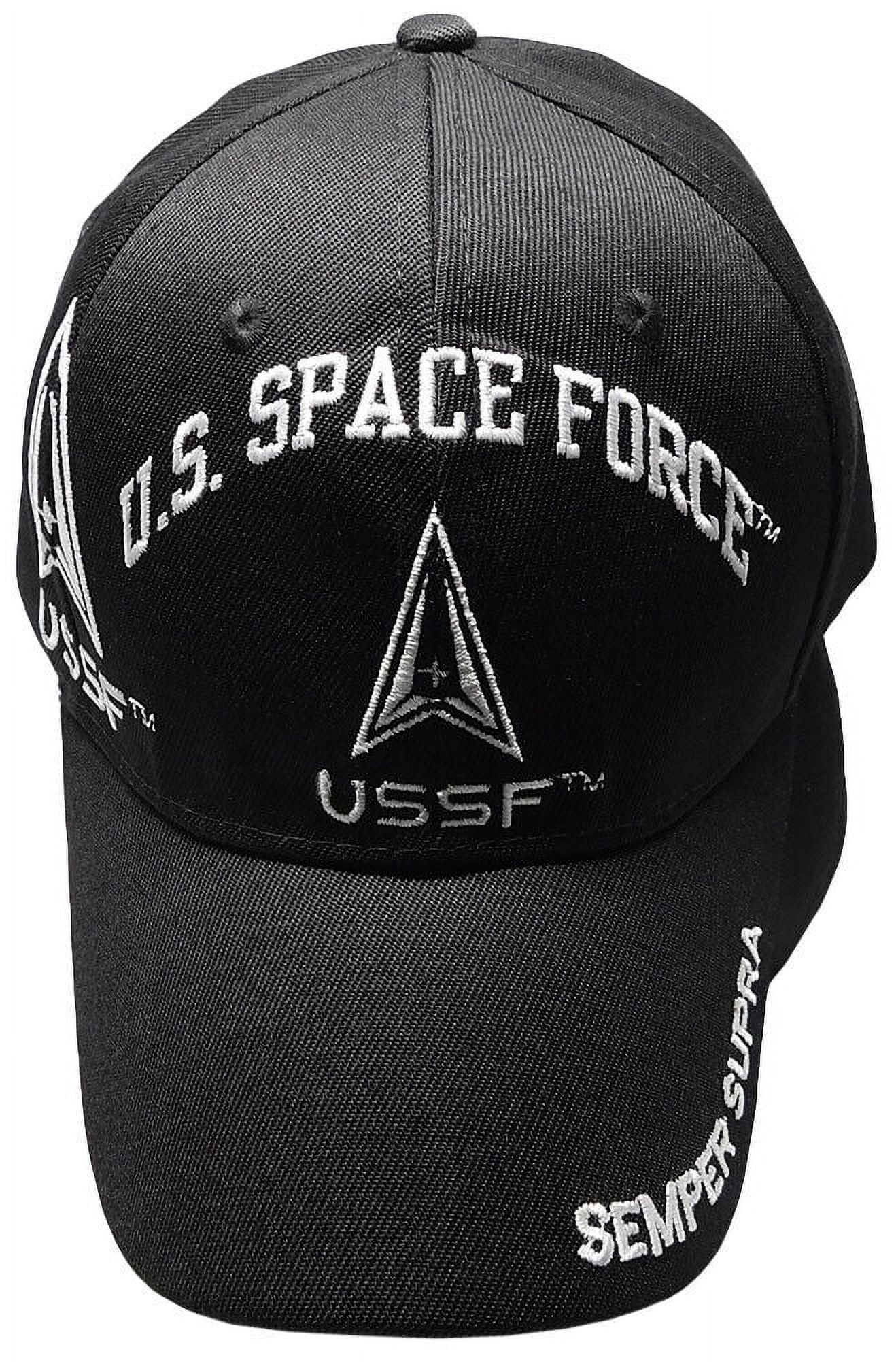 Official US Air Force Licensed Cap Space Force Logo w/ Shadow Black ...