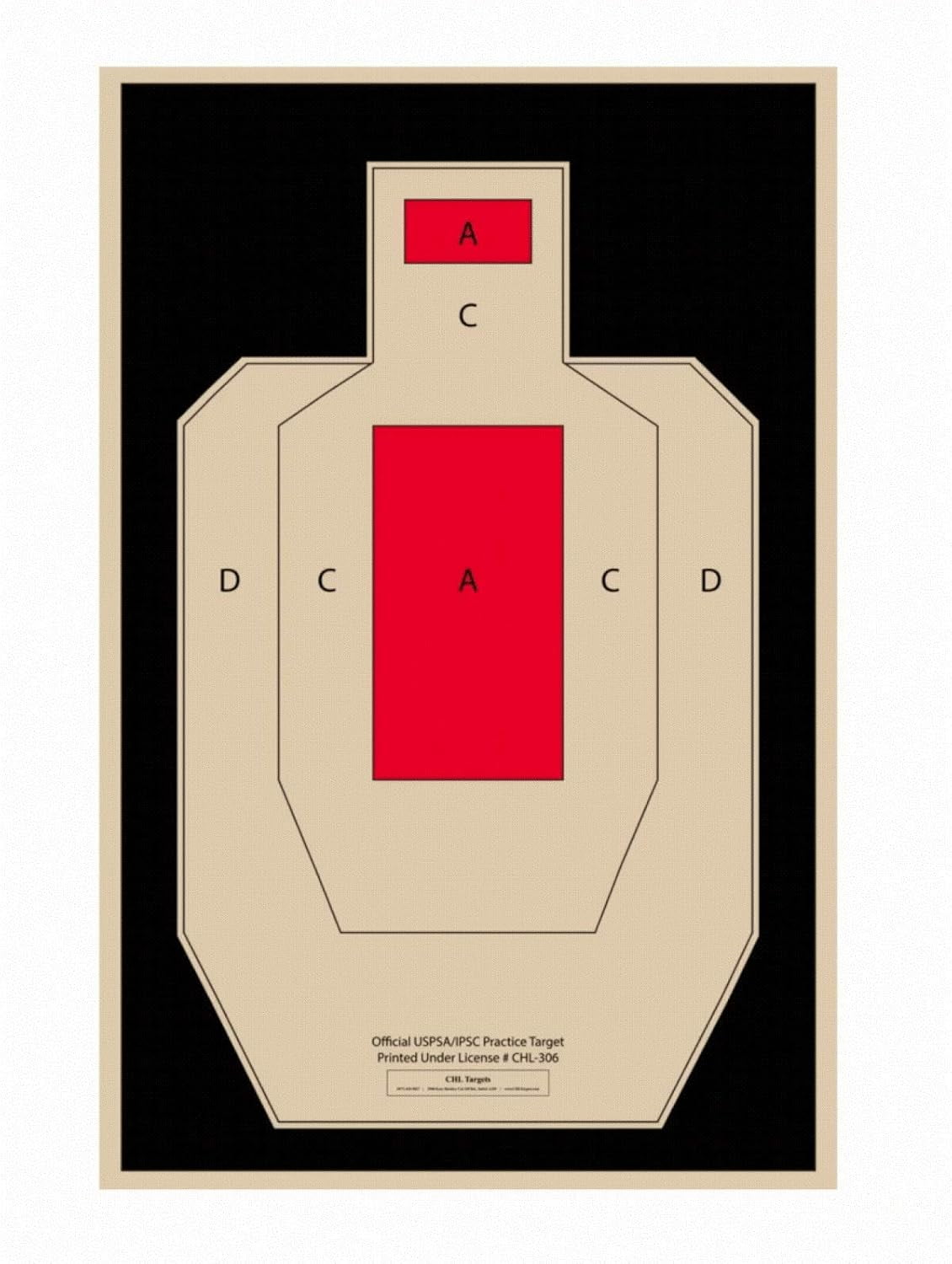 Official USPSA/IPSC Practice Paper Shooting Targets, Competition Torso ...