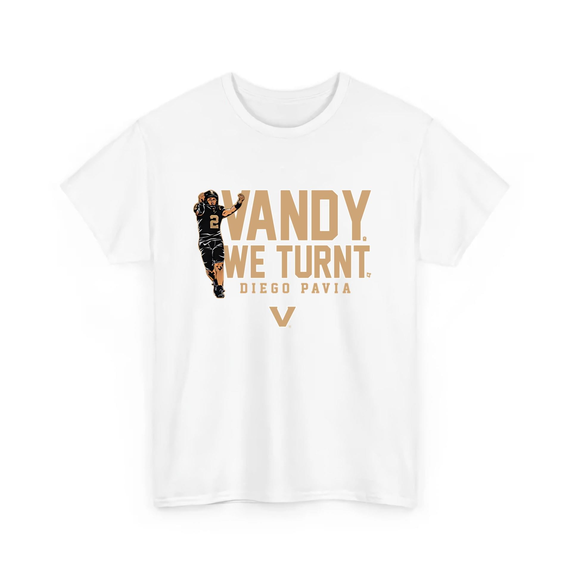 Official Vanderbilt Football Diego Pavia Vandy We Turnt Shirt - Walmart.com