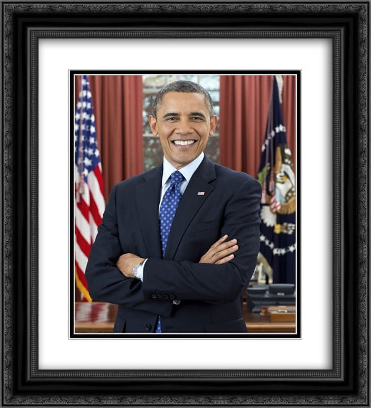 Official portrait of President Barack Obama in Oval Office 20x24 Double ...