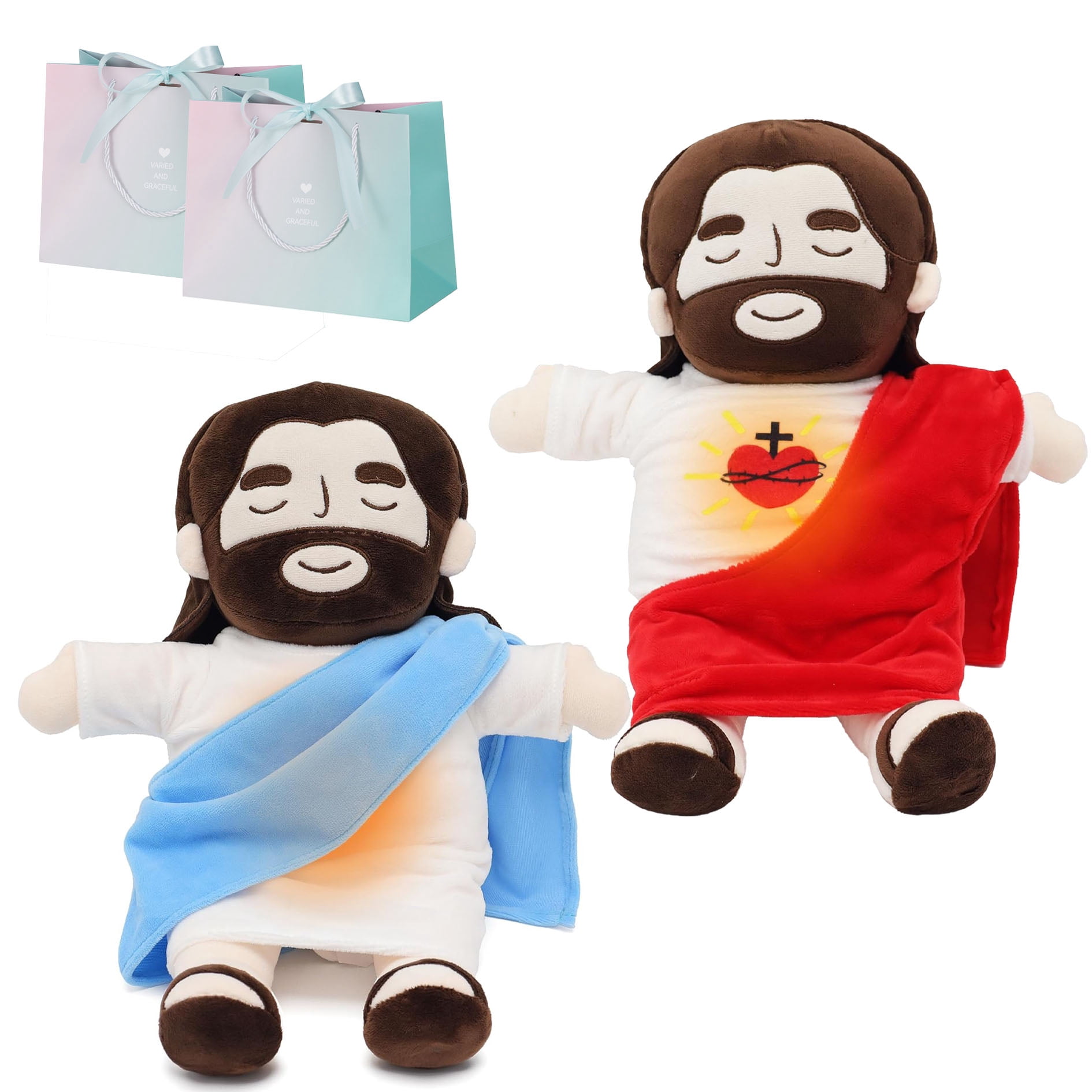 Officially Jesus Plush Breathing Soothing Jesus Stuffed Animal Heart of ...