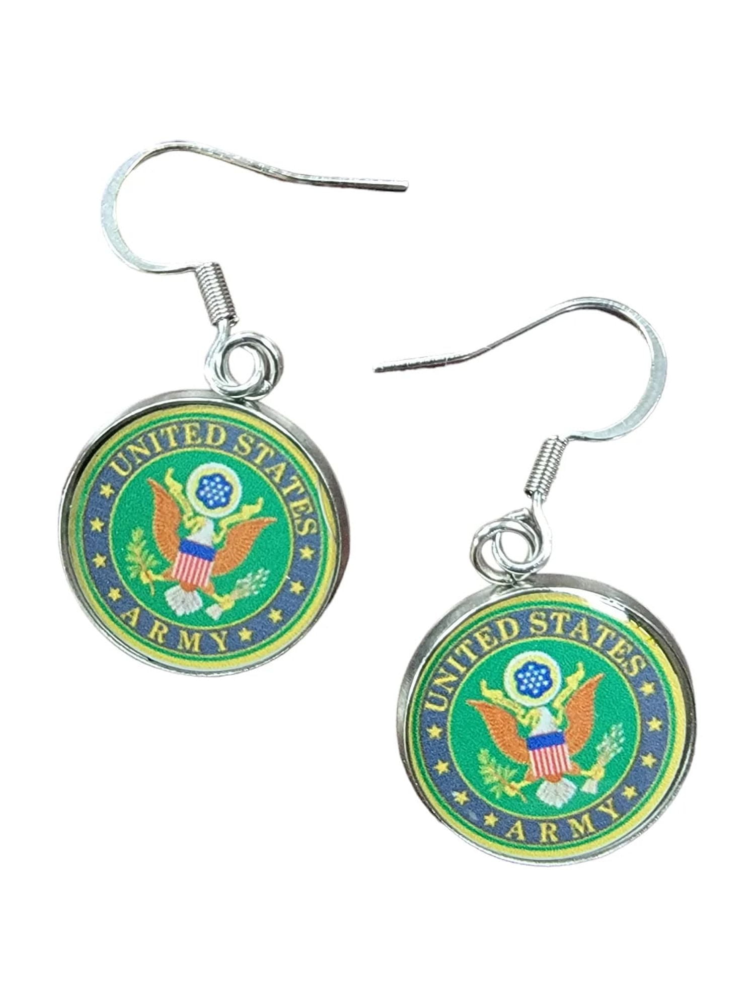 Army Earrings - Officially Licensed, Sterling Silver - Walmart.com