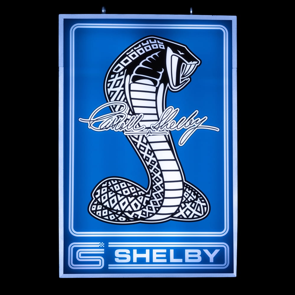 Officially Licensed Carroll Shelby Cobra LED Vertical Light-Up Aluminum ...