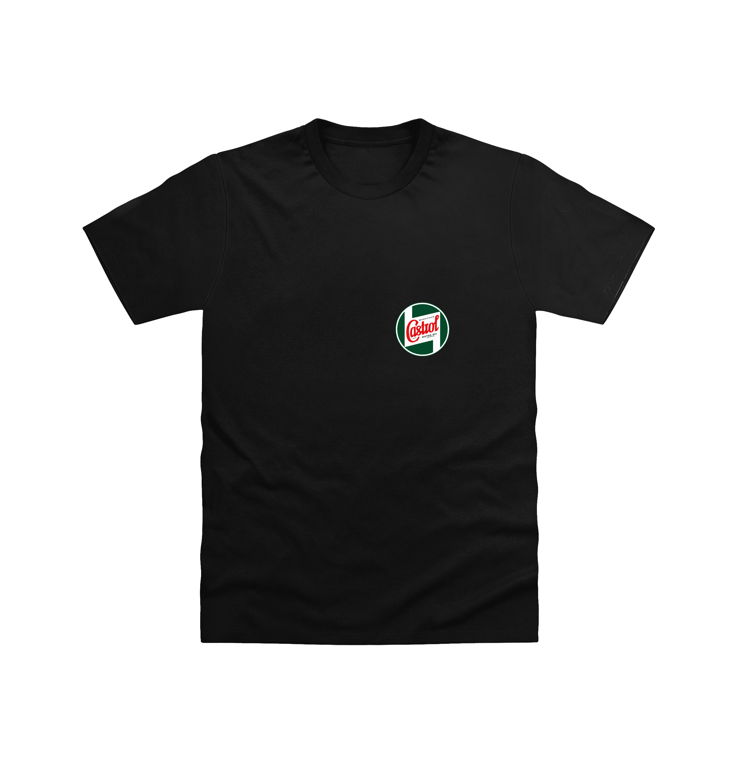 Officially Licensed Castrol Script Logo Pocket Print Unisex T-Shirt ...