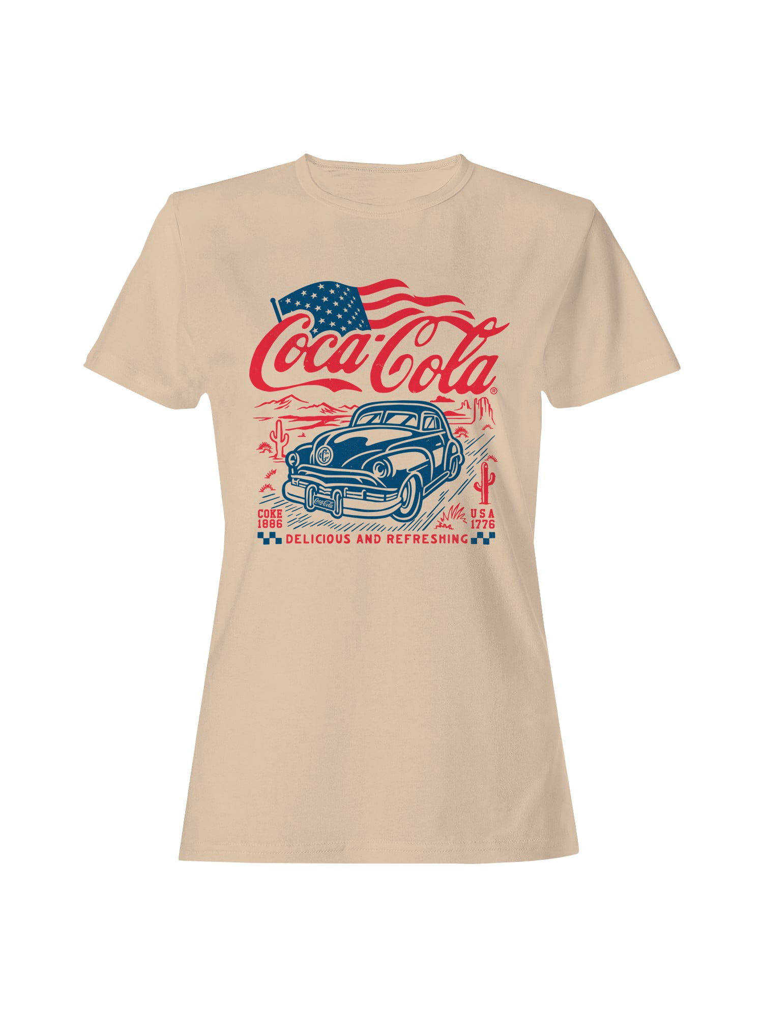 Officially Licensed Coca Cola Classic Coke Americana Cruiser Women's T ...