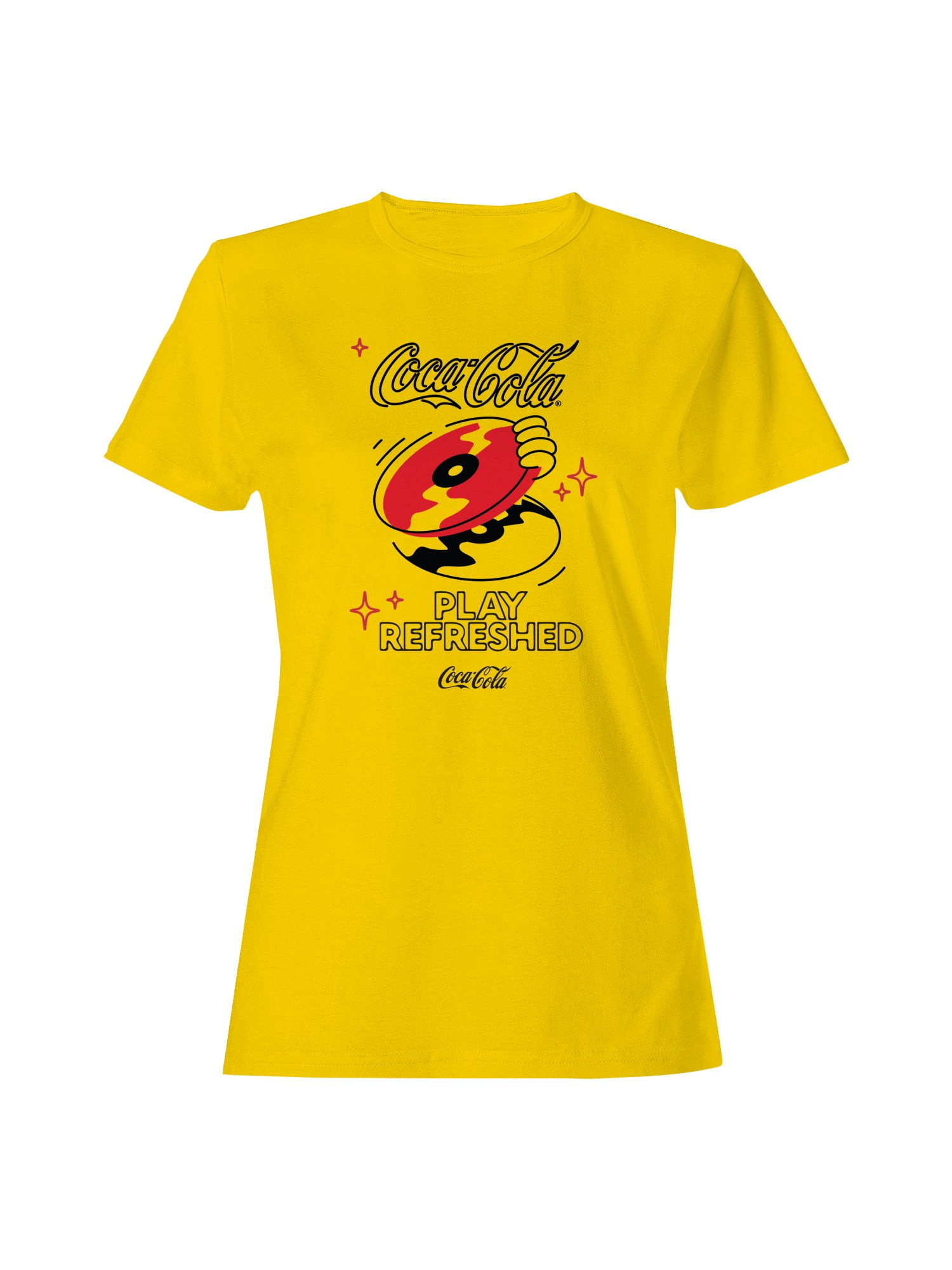 Officially Licensed Coca Cola Play Refreshed Vinyl Women's T-shirt ...