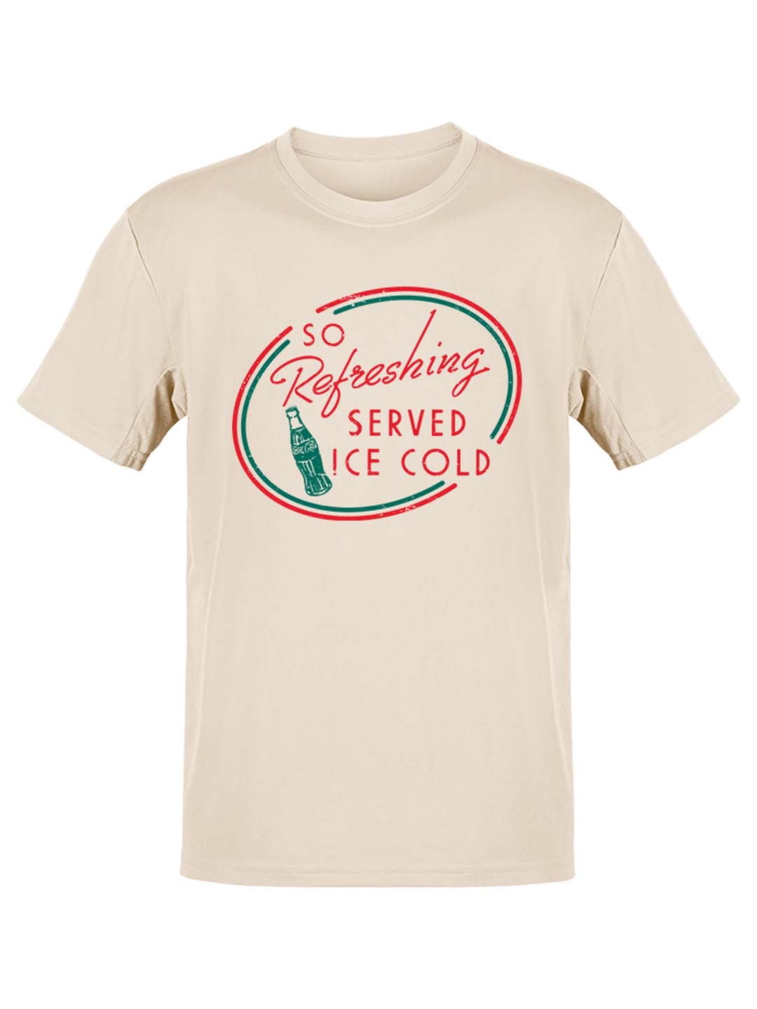 Officially Licensed Coca-Cola Refreshing Ice Cold Retro Logo Men's T ...
