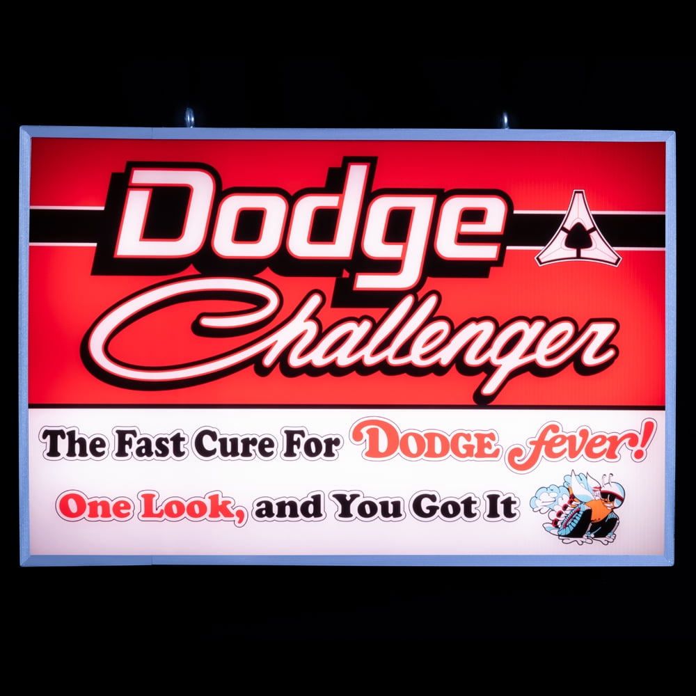Officially Licensed Dodge Challenger LED Light-Up Aluminum Sign ...